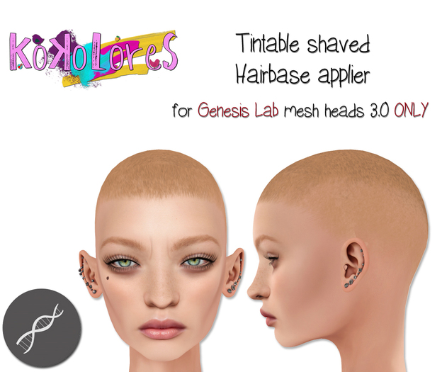 Second Life Marketplace - [KoKoLoReS] Tintable shaved Hairbase ...