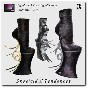 Second Life Marketplace - Blackburns Shoeicidal Stack DEMO rigged & resize