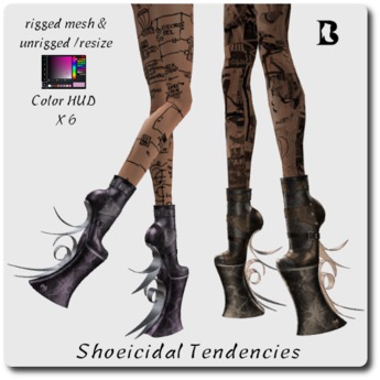 Second Life Marketplace - Blackburns Shoeicidal Stack DEMO rigged & resize