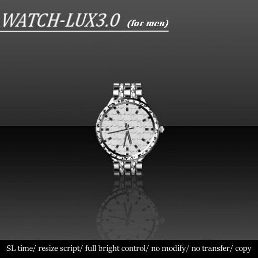 Second Life Marketplace - [DEMO] WATCH LUX3.0 PLATINUM [M] -RYCA-