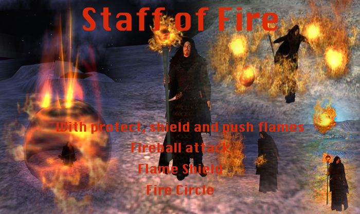 Second Life Marketplace - Staff of Fire - MAGIC SPELLS- FLAME - STAVE ...
