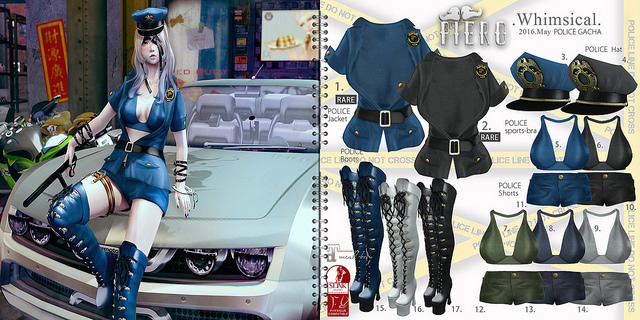 Second Life Marketplace - 9+PIERO+POLICE sports-bra Light gray