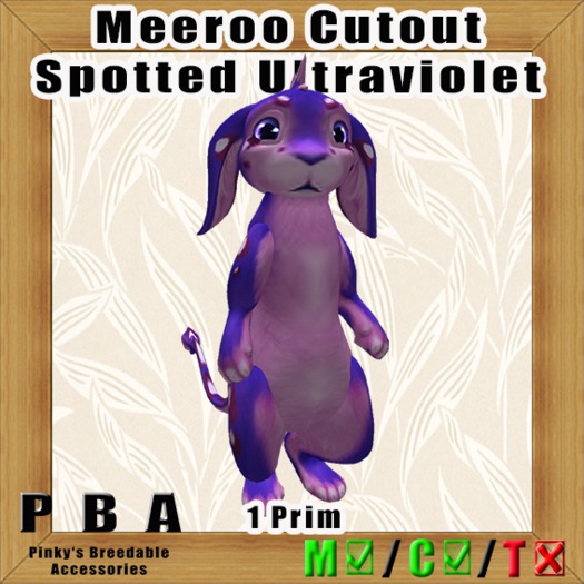 Second Life Marketplace - Meeroo Cutout "Spotted Ultraviolet"