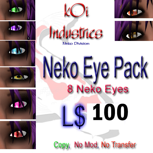 Second Life Marketplace - Neko Eyes 8 Pack