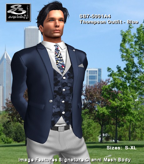 Second Life Marketplace - SB7-5001A4 Thompson Outfit Blue