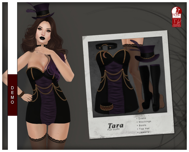 Second Life Marketplace Wicked Tara Full Outfit Demo