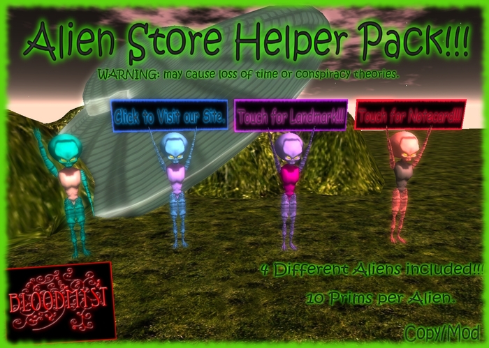 Second Life Marketplace - Alien Store Helper Pack!!!