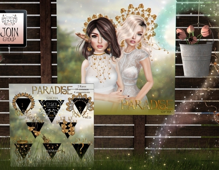 Second Life Marketplace - ERSCH - Paradise Gacha 14 Earrings t2 (green)