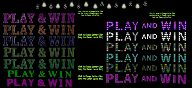 Second Life Marketplace - mesh Signs - PLAY & WIN x 13 Styles w/scripts ...