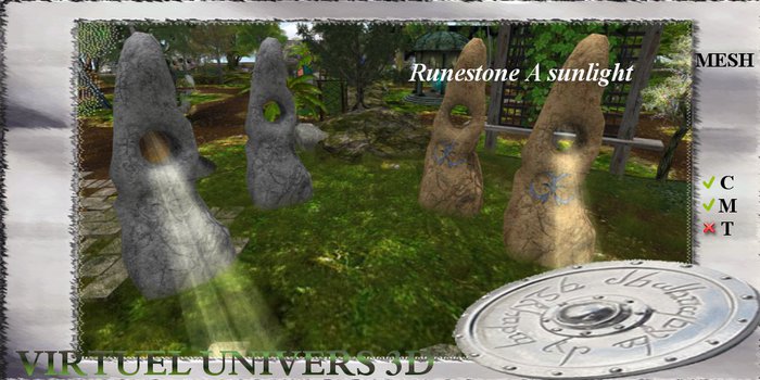 Second Life Marketplace - Runestone A sunlignt / MESH (BX)