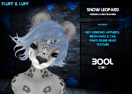 Second Life Marketplace - F&L - Snow Leopard - Kemono Mod