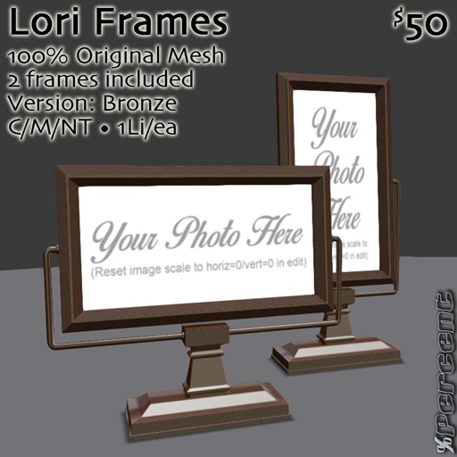 Second Life Marketplace - % Lori Frames (bronze) *MESH*