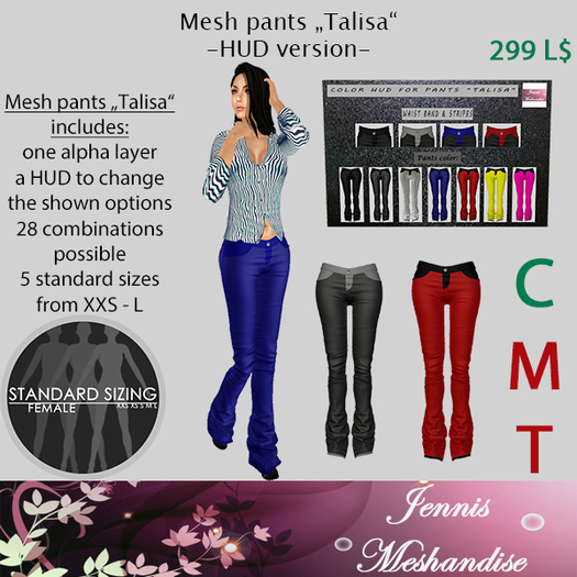 Second Life Marketplace - *JMF* Pants Talisa HUD version