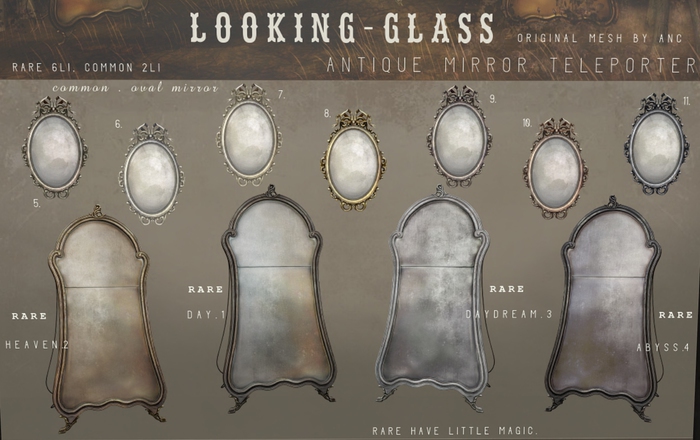 Second Life Marketplace - 5) {anc} Looking-glass. {oval mirror} rust