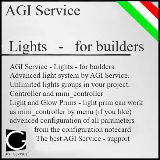 Second Life Marketplace - AGI Service - Lights 2.5 - For Builders