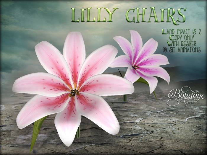 Second Life Marketplace - Boudoir Garden - Giant Lilly Chairs
