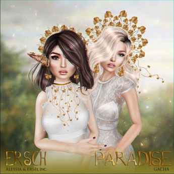 Second Life Marketplace - ERSCH - Paradise Gacha 10 Earrings t1 (green)