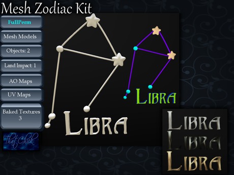 Second Life Marketplace - ~tc~ Mesh Zodiac FullPerm Kit - Libra