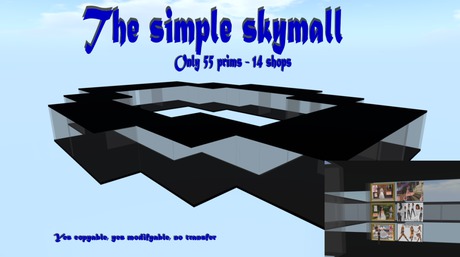 Second Life Marketplace - The simple skymall, 56 prims, 14 shops