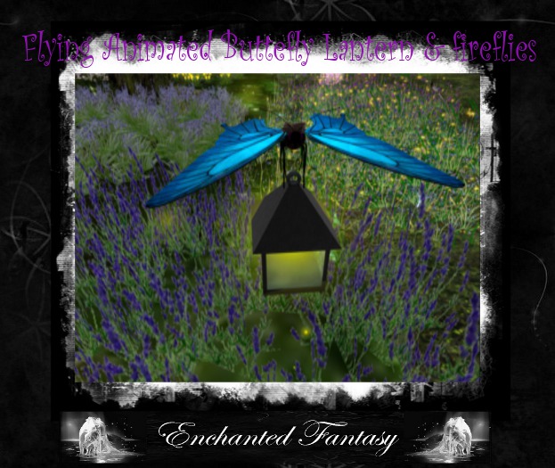 Second Life Marketplace - Flying Animated Butterfly Lantern & Fireflies ...