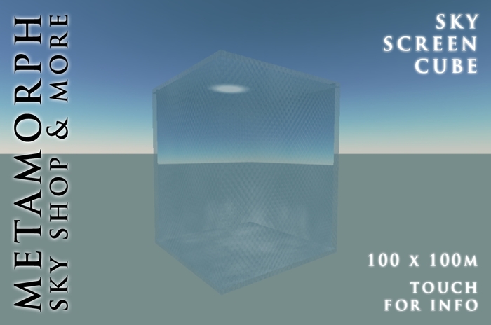 Second Life Marketplace - Metamorph Sky Screen CUBE 100x100