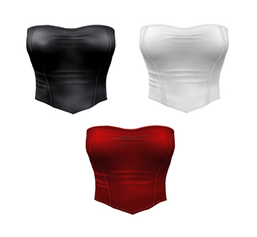 Second Life Marketplace - Full Perm Ladies V Bottom Tube Top Slink ...