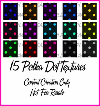 Second Life Marketplace - 15 Polka Dot Textures