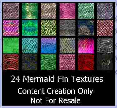 Second Life Marketplace - *CUPIDS TEXTURES* 36 Mermaid Fin Textures Updated