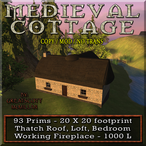 Second Life Marketplace - MEDIEVAL COTTAGE From Castle Clan - 100 ...