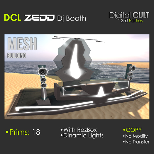 Second Life Marketplace - DCL:::3rdP:::_Zedd Dj Booth