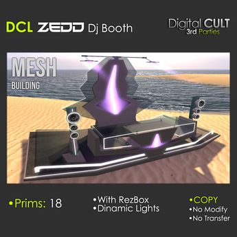 Second Life Marketplace - DCL:::3rdP:::_Zedd Dj Booth