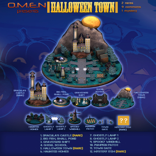Second Life Marketplace - OMEN - Halloween Town - Town Gate box