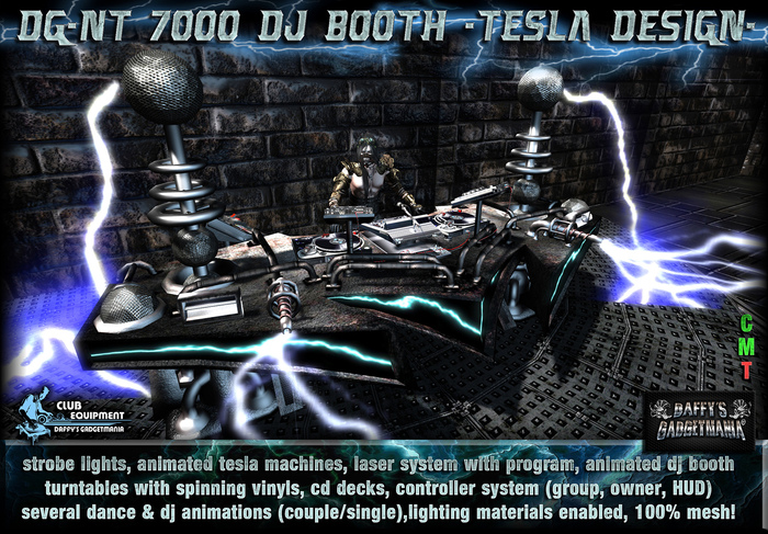 Second Life Marketplace - DG-NT 7000 Industrial DJ Booth ~TESLA DESIGN~