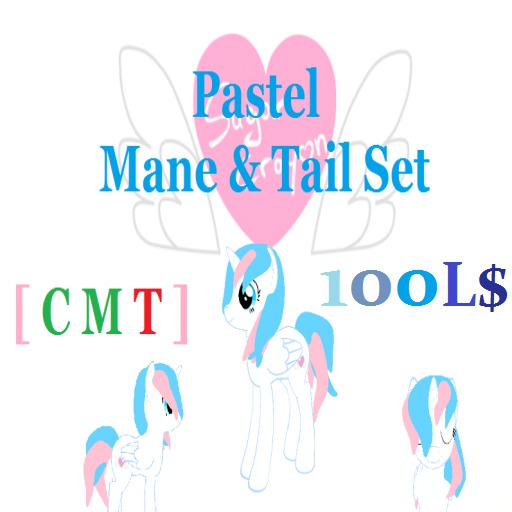 Second Life Marketplace - Pastel Mane & Tail Set - EP Pony