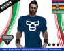 Second Life Marketplace - .:EMD:. Blue Demon T-Shirt Blue