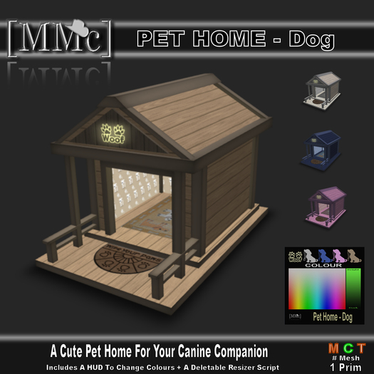 Second Life Marketplace - [MMc] Pet Home & HUD-Dog