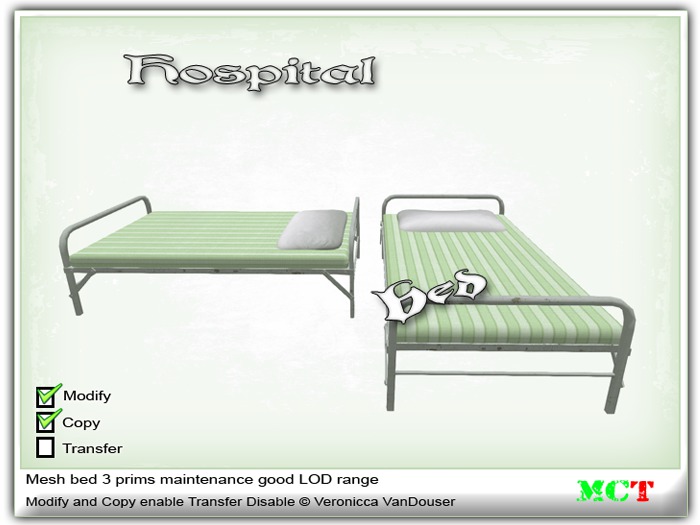 Second Life Marketplace - Hospital bed
