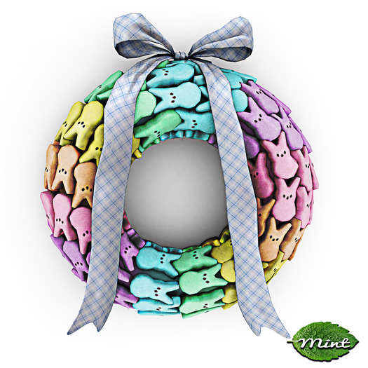 Second Life Marketplace - -Mint- Peeps Marshmallow Wreath *promo*