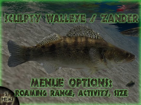 Second Life Marketplace - Walleye - free roaming fully animated fish ...