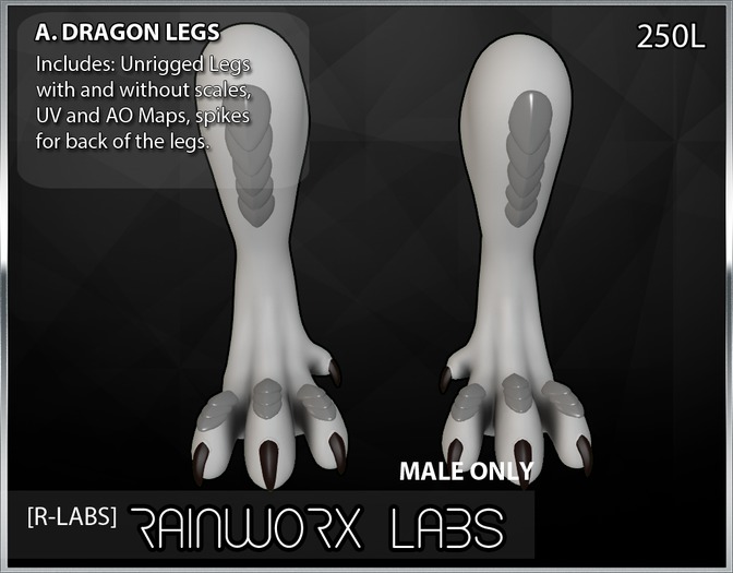 Second Life Marketplace - [RL] Dragon legs - Unrigged