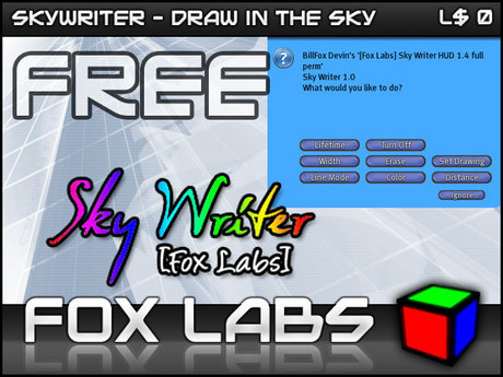 Second Life Marketplace - Sky Writer - Draw In Thin Air - Free