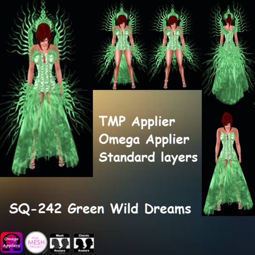 Second Life Marketplace - SQ-242 Green Wild Dreams-Boxed