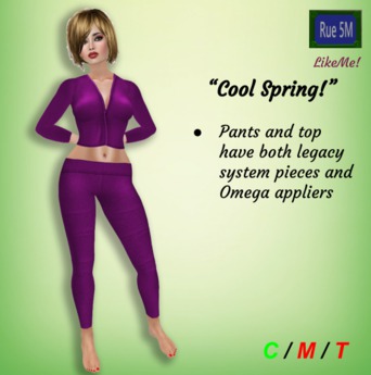 Second Life Marketplace - 5Ms "Cool Spring" (LM) Blue Floral