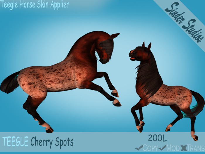 Second Life Marketplace - .:SS Cherry Spots:. Teegle Horse skin applier