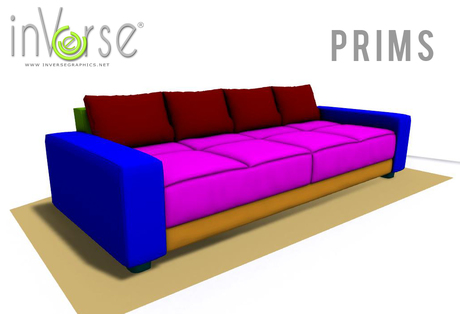 Second Life Marketplace - inVerse Sofa #4 MESH full permission bxd