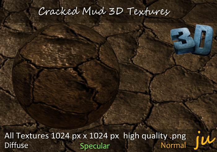 Second Life Marketplace - JU Cracked Mud 3D Textures Full Perm