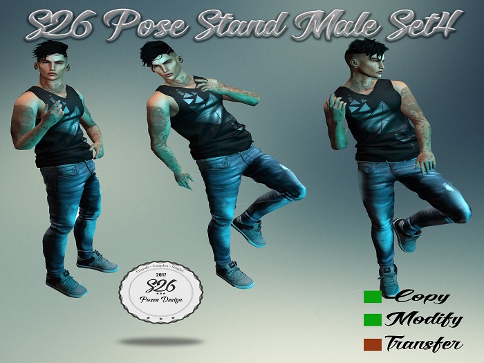 Second Life Marketplace - s26 pose stand male set4