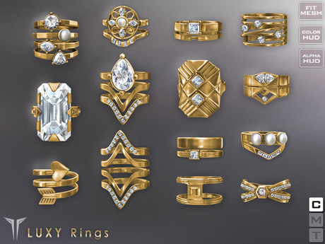 Second Life Marketplace - **RE** Luxy Rings Set - Maitreya - SLink ...