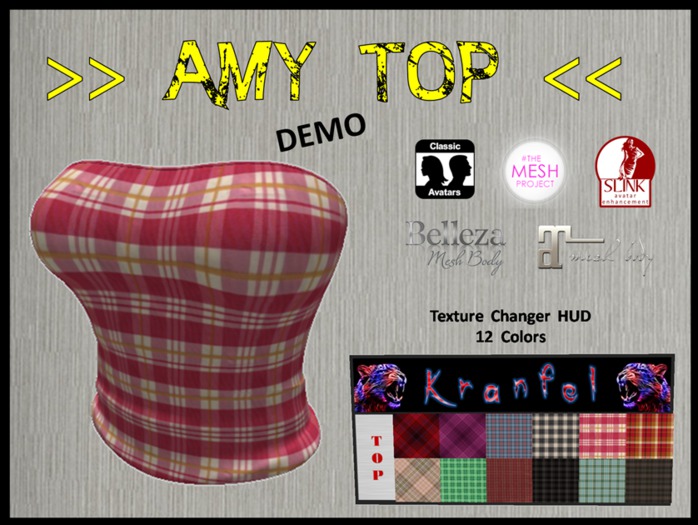 Second Life Marketplace - >> DEMO Amy Top