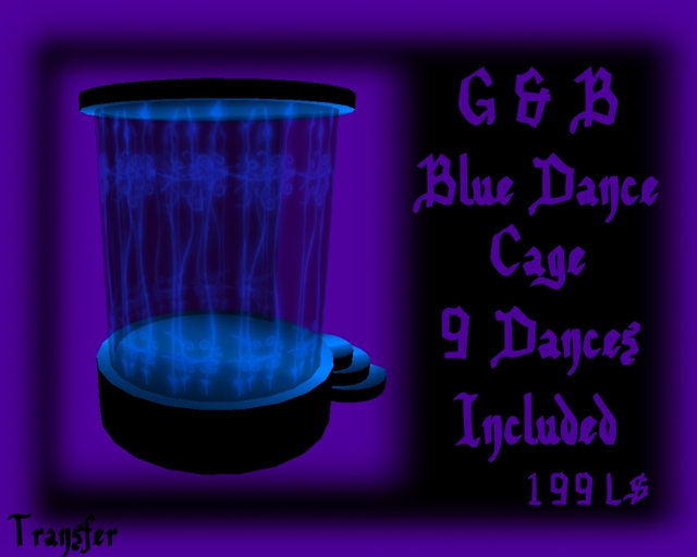 Second Life Marketplace - Club Dance Cage Blue